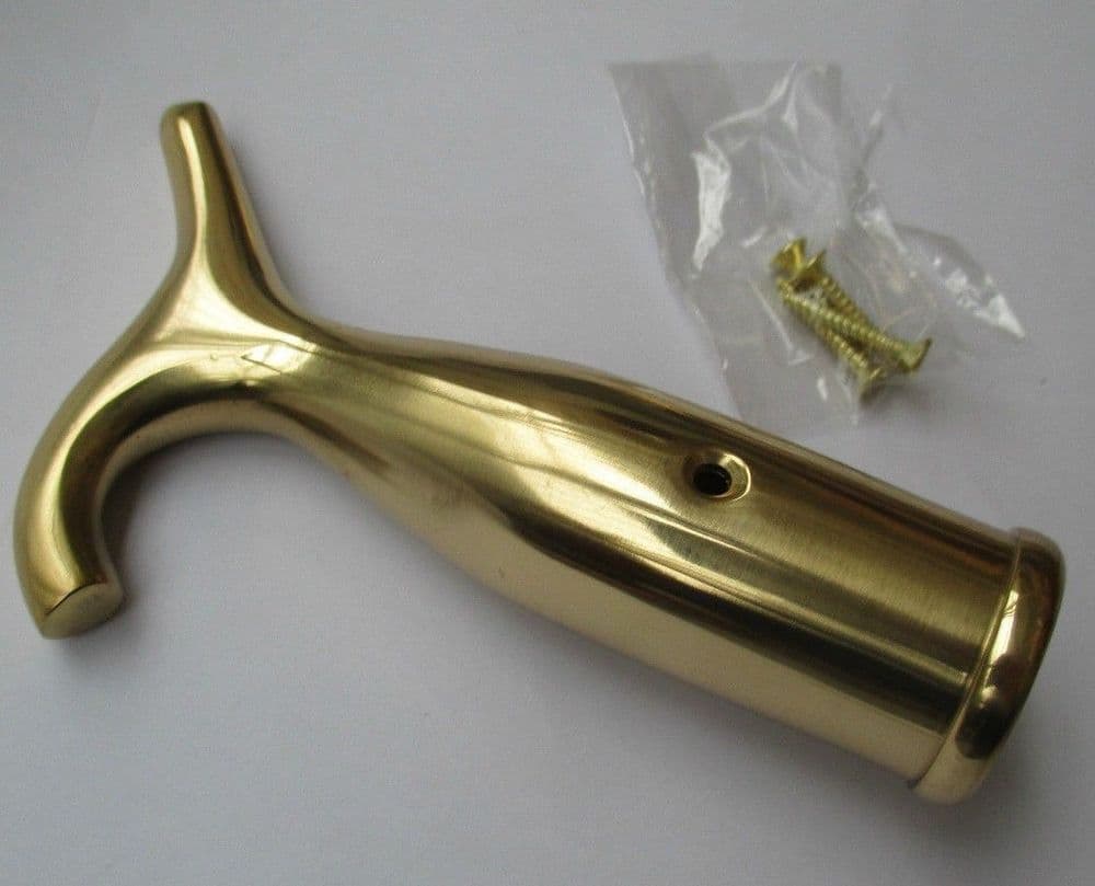 Polished Brass Sash Pole Sky Window Boat Hook