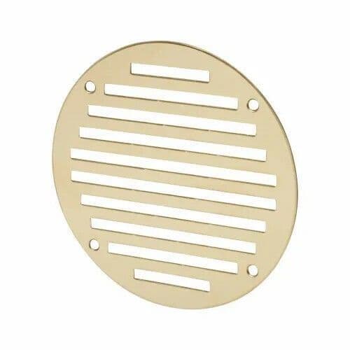 Polished Brass Slotted Air Vent 127mm Circular