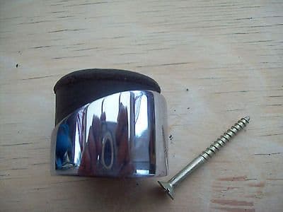 POLISHED CHROME FLOOR MOUNTED DOOR STOP STOPPER RUBBER DOOR GUARD ...