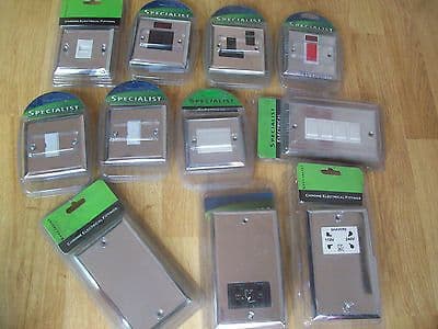 POLISHED CHROME LIGHT SWITCHES AND PLUG SOCKETS