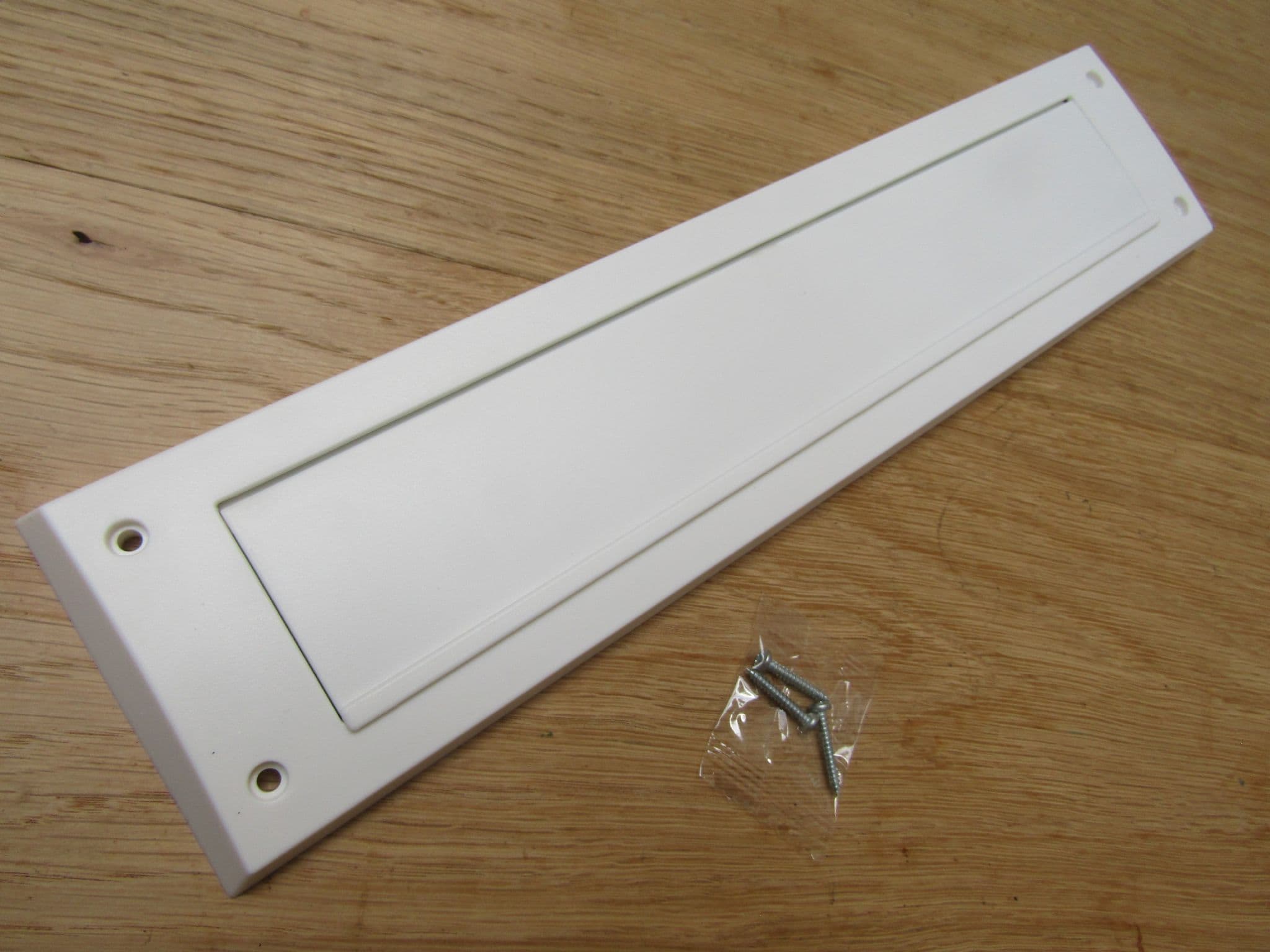 PVC Drought Letter Box With Flap White