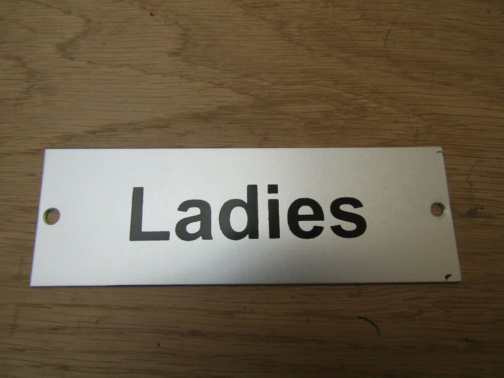 Rectangular Satin Aluminium Ladies Door Sign
