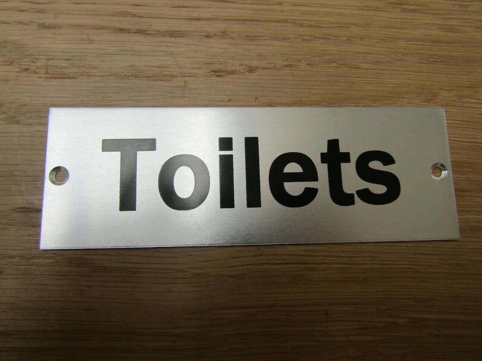 Rectangular Satin Aluminium Toilets Door Sign