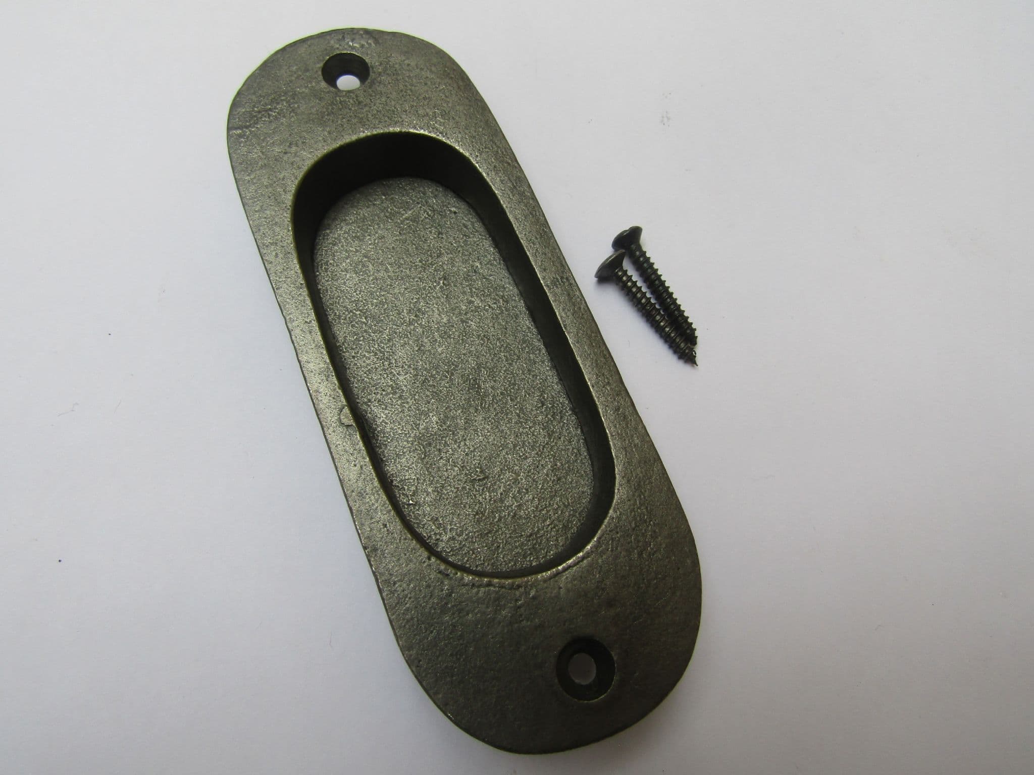 Round Edge Recessed Handle Antique Cast Iron