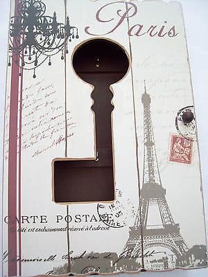 SHABBY CHIC FRENCH VINTAGE KEY HANGER KEY HOLDER BOX RACK PEG WOOD