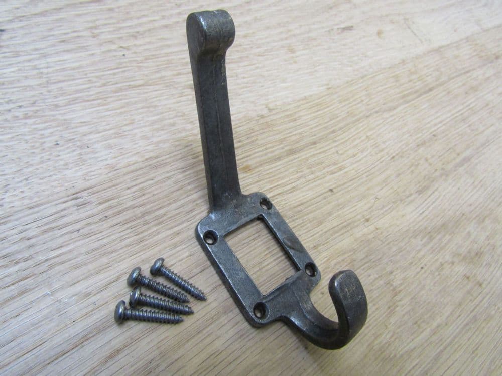 Small Label Insert Cloakroom Hooks Antique Iron