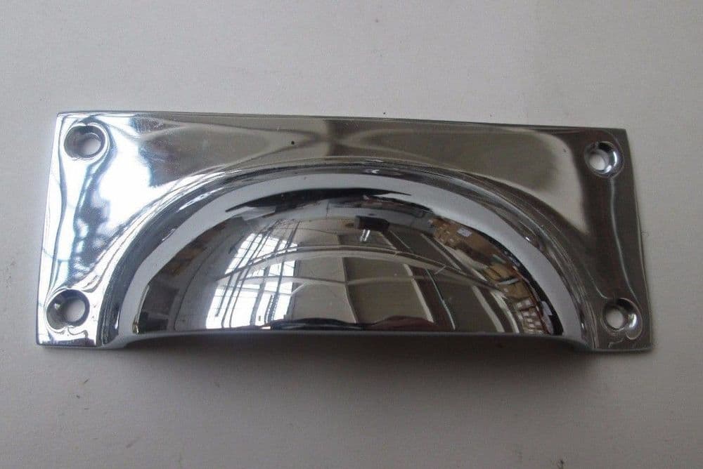 Small Rectangular Cup Handle Polished Chrome