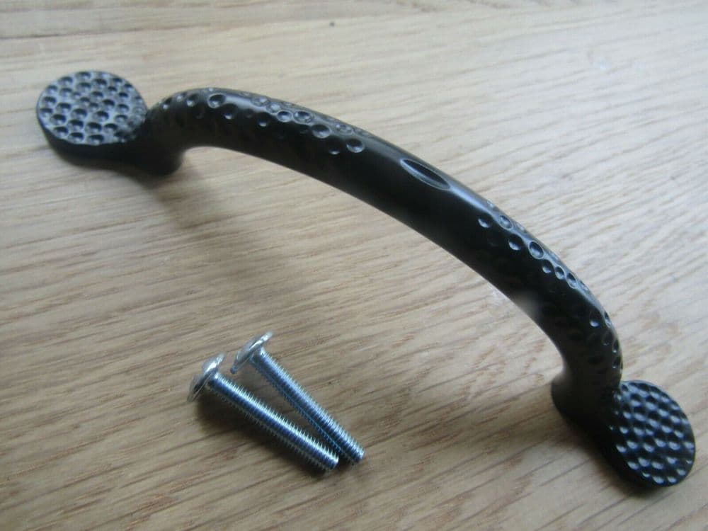 St Ives Black Antique Hammered D Handle Rear Fix