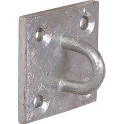 Staple Ring On Plate Eye Plate In Black Or Galvanised