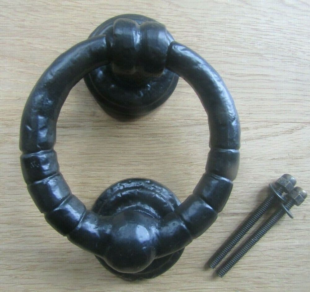Tudor Large Ring Knocker Black Antique