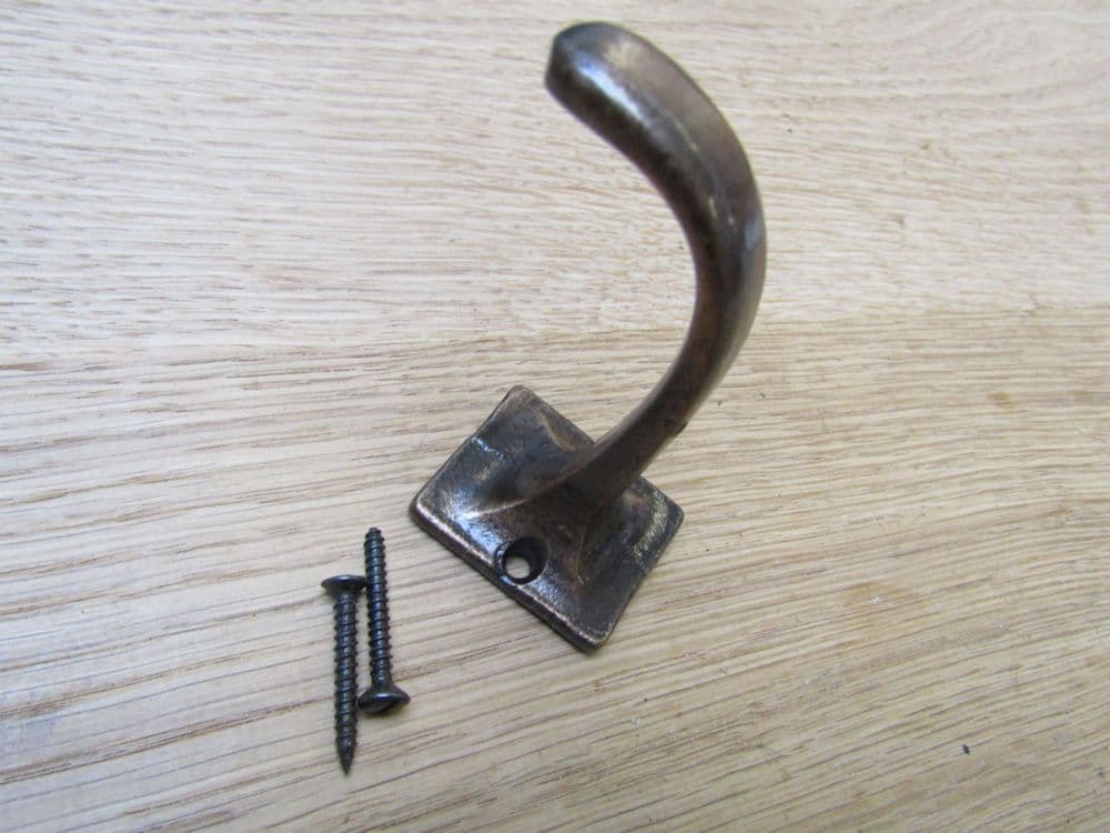Utility Coat Hook Antique Copper