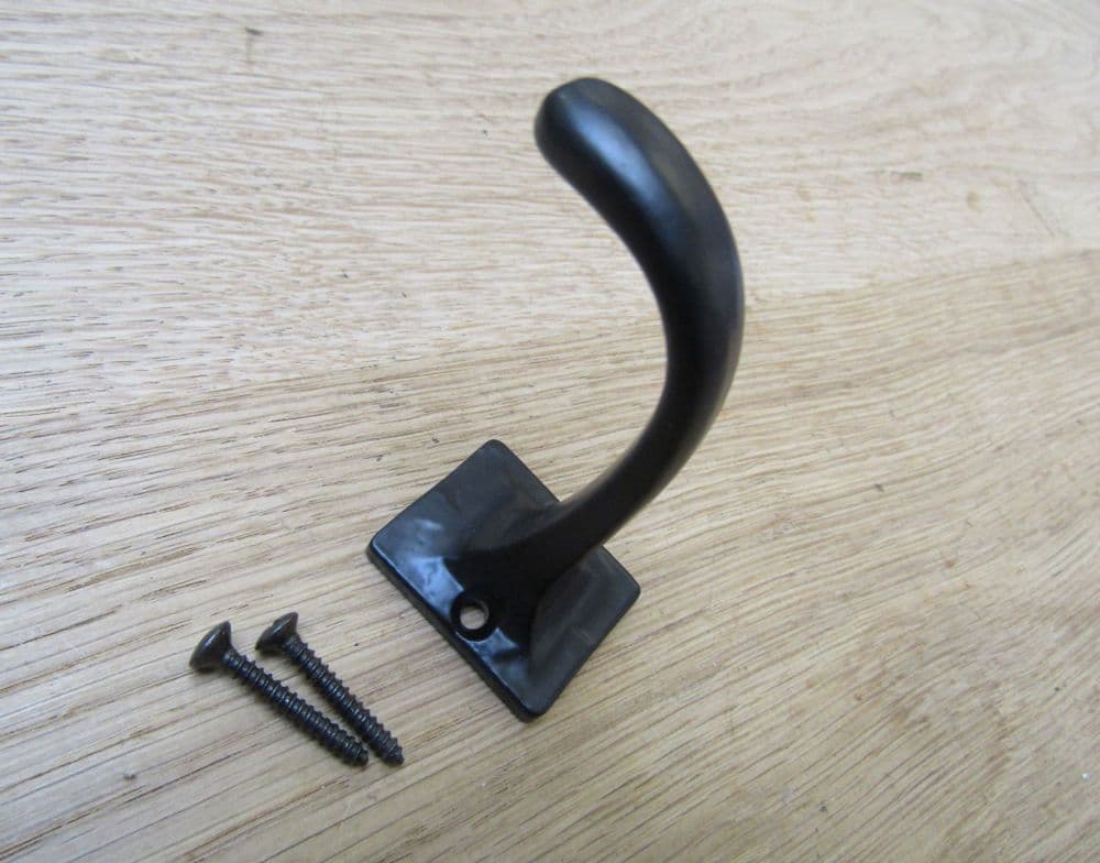 Utility Coat Hook Black Antique