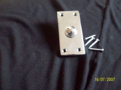 Victorian Bell Push Polished Brass Chrome Door Bell