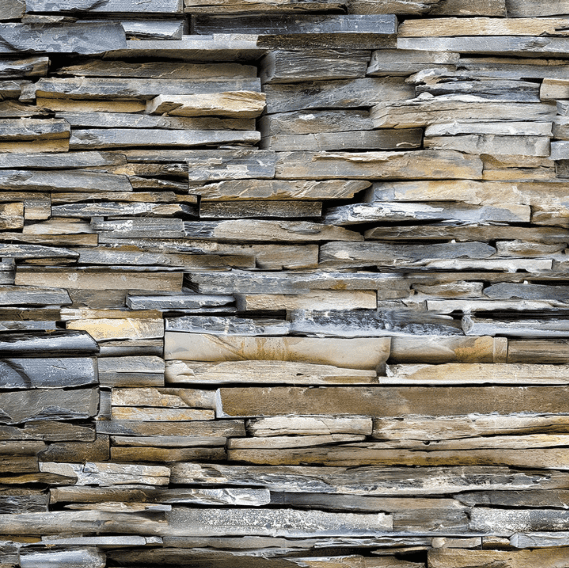 Aluminum Patterned Splashbacks - Blue Slate Matt