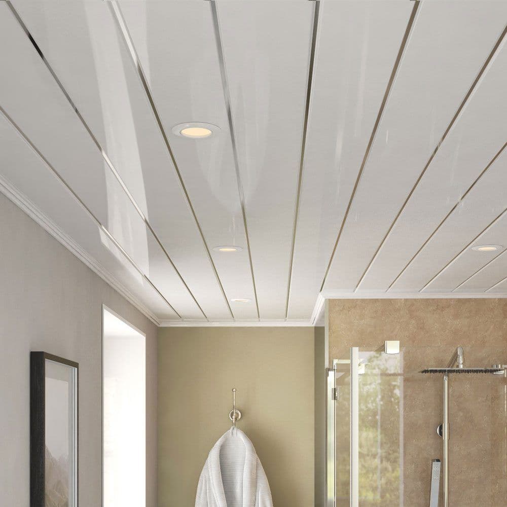 Ancona PVC Ceiling Panels - Double White - Matte