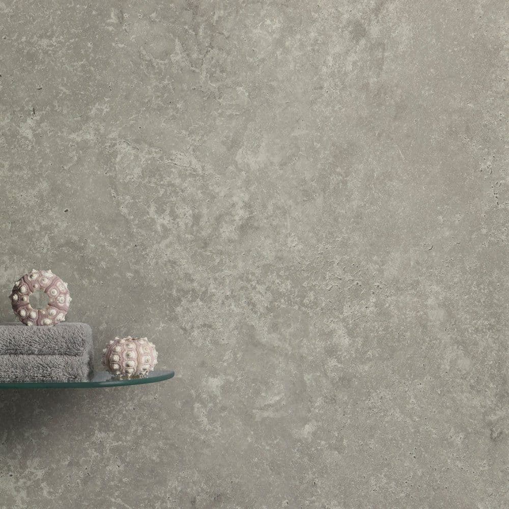 Ancona PVC Shower Wall Panels - Grey Concrete - Matte