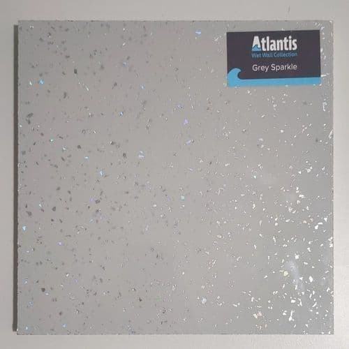 Atlantis Shower Wall Panels - Grey Sparkle - Gloss