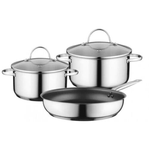Bosch HEZ9SE030 3 Piece Stainless Steel Finish Pan Set