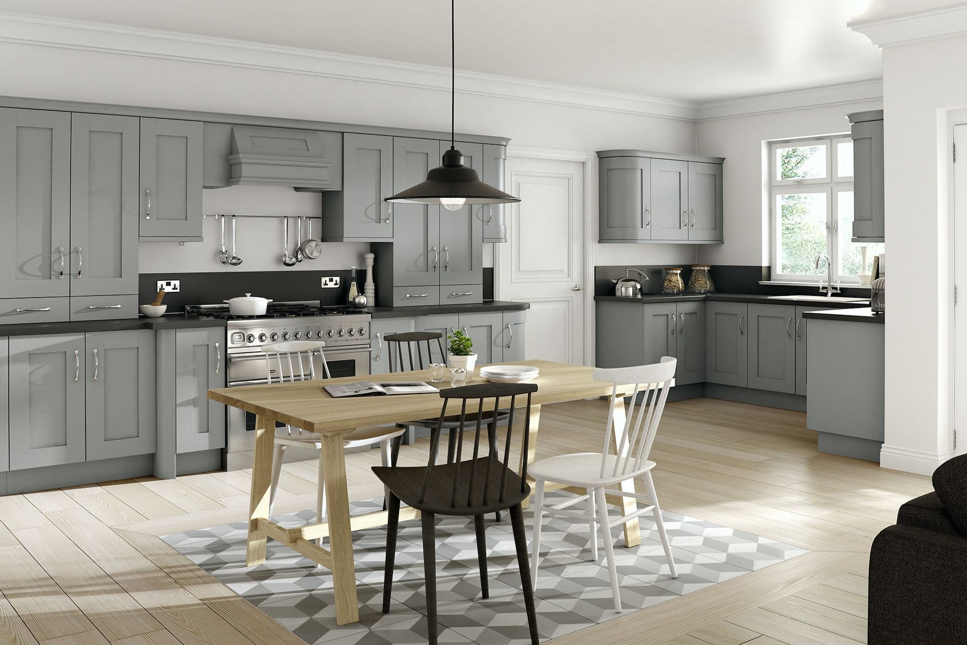 Buckingham Five piece PVC Shaker - Dust Grey Ash