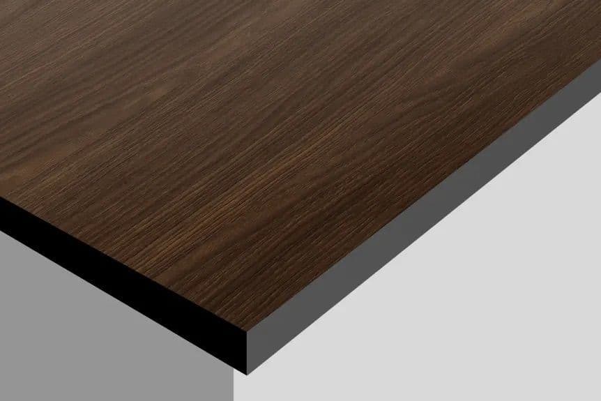 Contemporary Solid 12mm Compact Laminate Worktop - Chestnut Heartwood ...