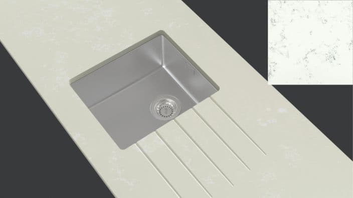 Minerva 10mm Internal Radius Stainless Steel Sink Module - Blue Venato