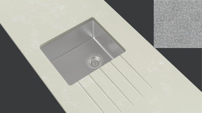 Minerva 10mm Internal Radius Stainless Steel Sink Module - Peak Stone