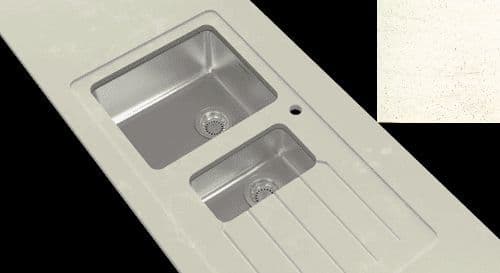 Minerva Stainless Steel Sink Module R25 - Travertine Haze
