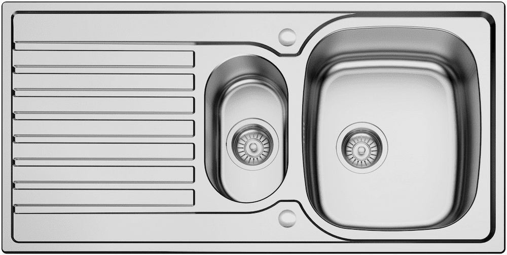 Monument Inset Contract 1 5 Bowl Stainless Steel Sink 1000 x 500mm MS20