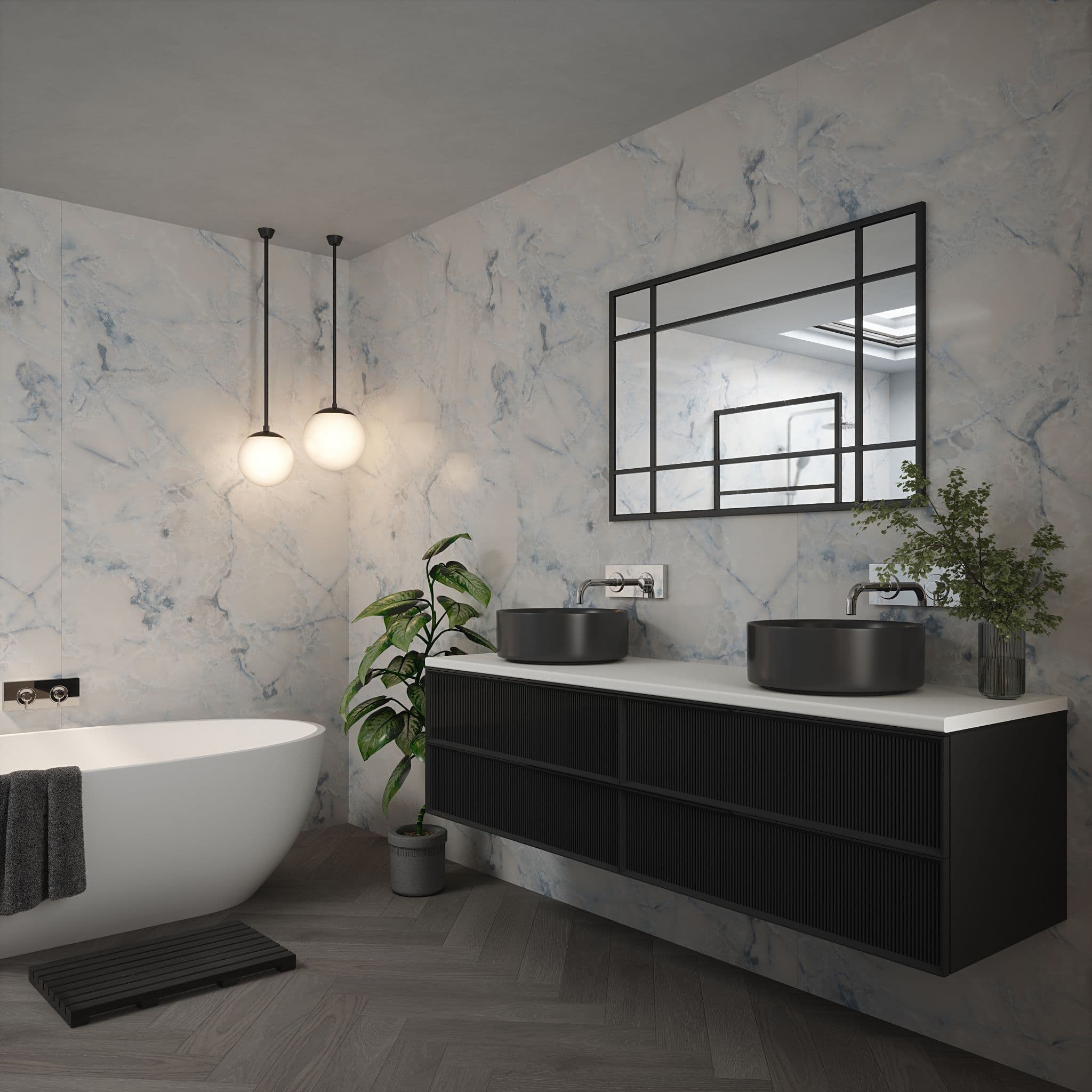 Nuance 28mm Vanity Worktops - Arctic - Gloss