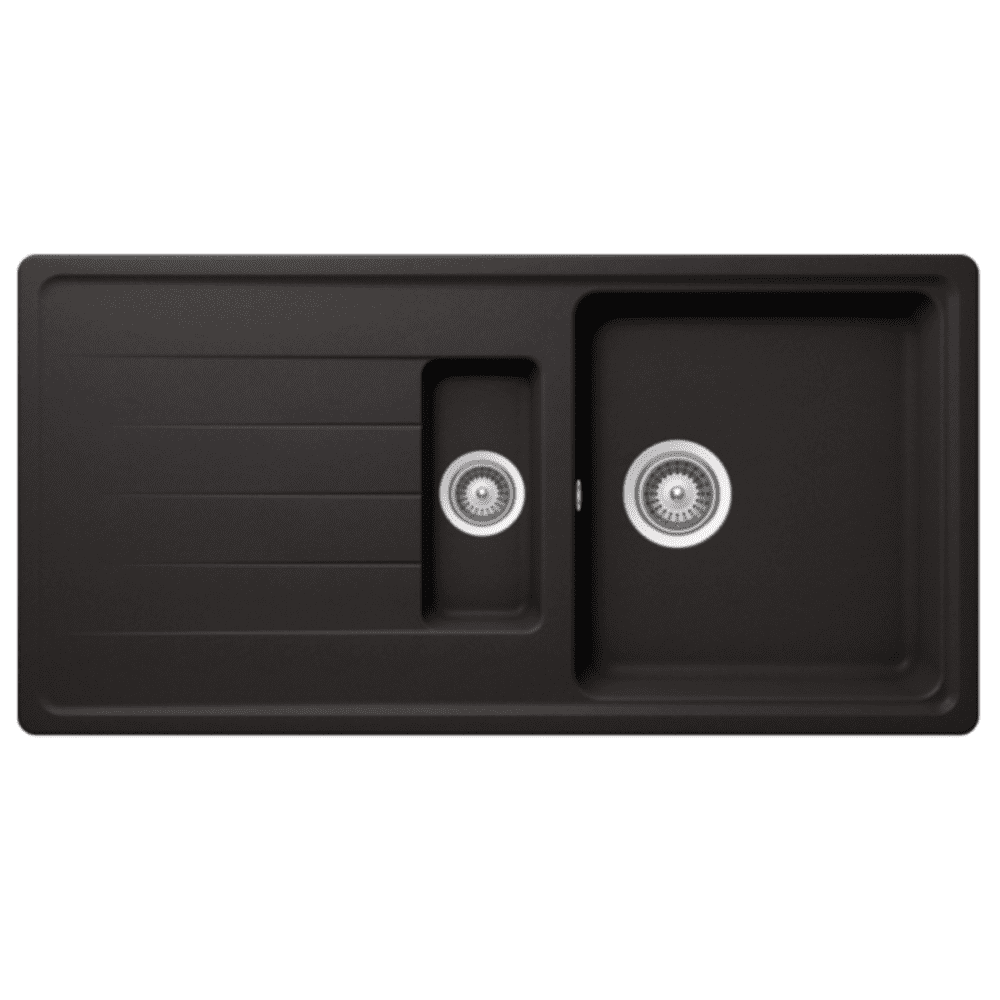 River Range - Orinoco - Black Inset One & a Half Bowl Granite Sink 1000 ...