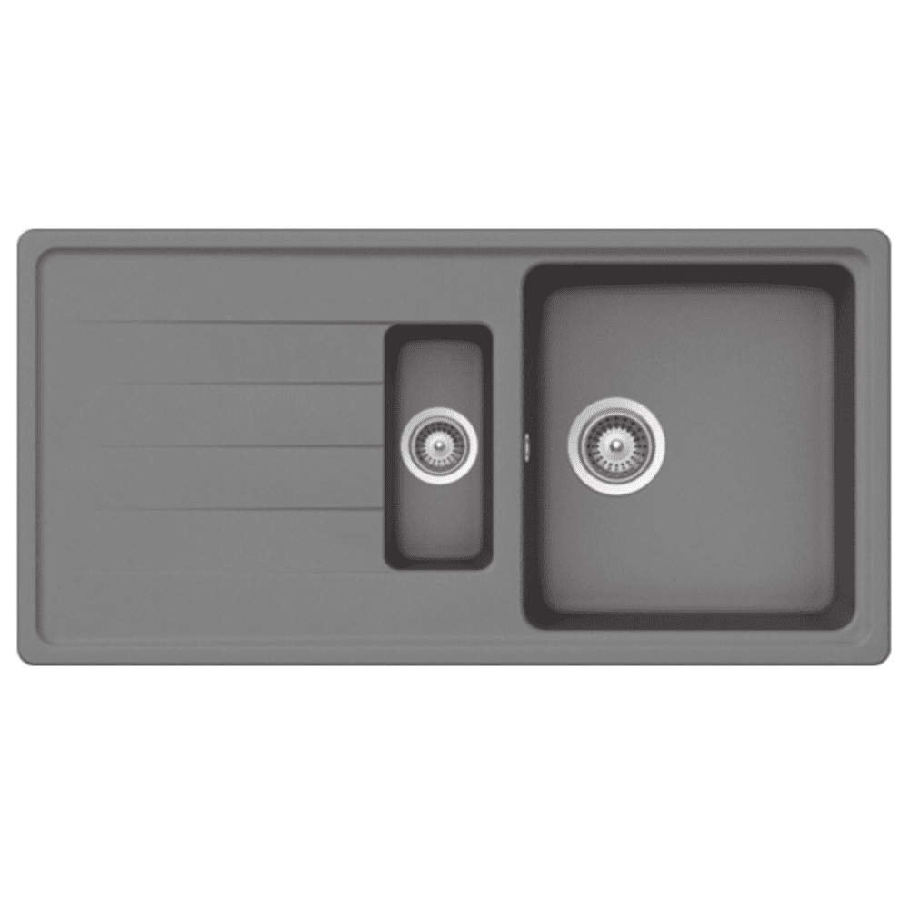 River Range - Orinoco - Light Grey Inset One & a Half Bowl Granite Sink ...