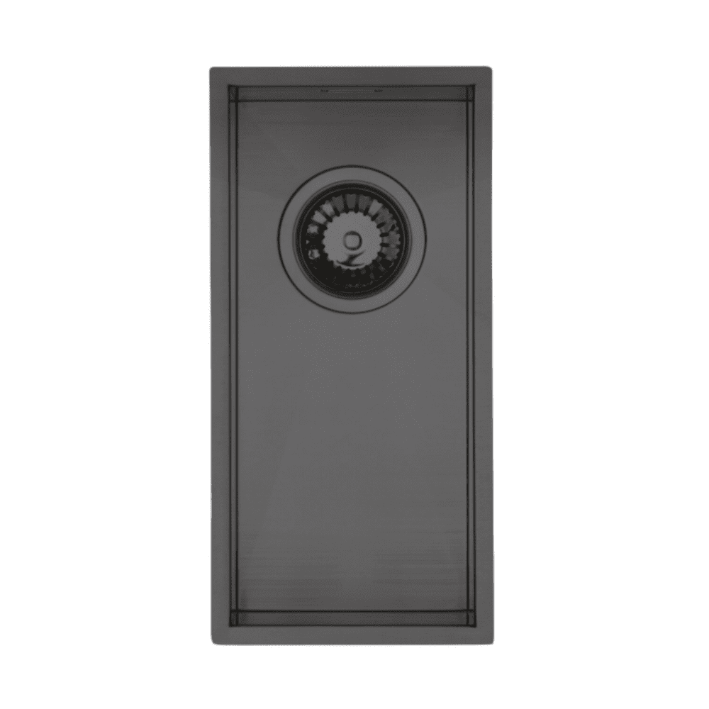 River Range - Pecos - Gunmetal Stainless Steel Single Half Bowl ...