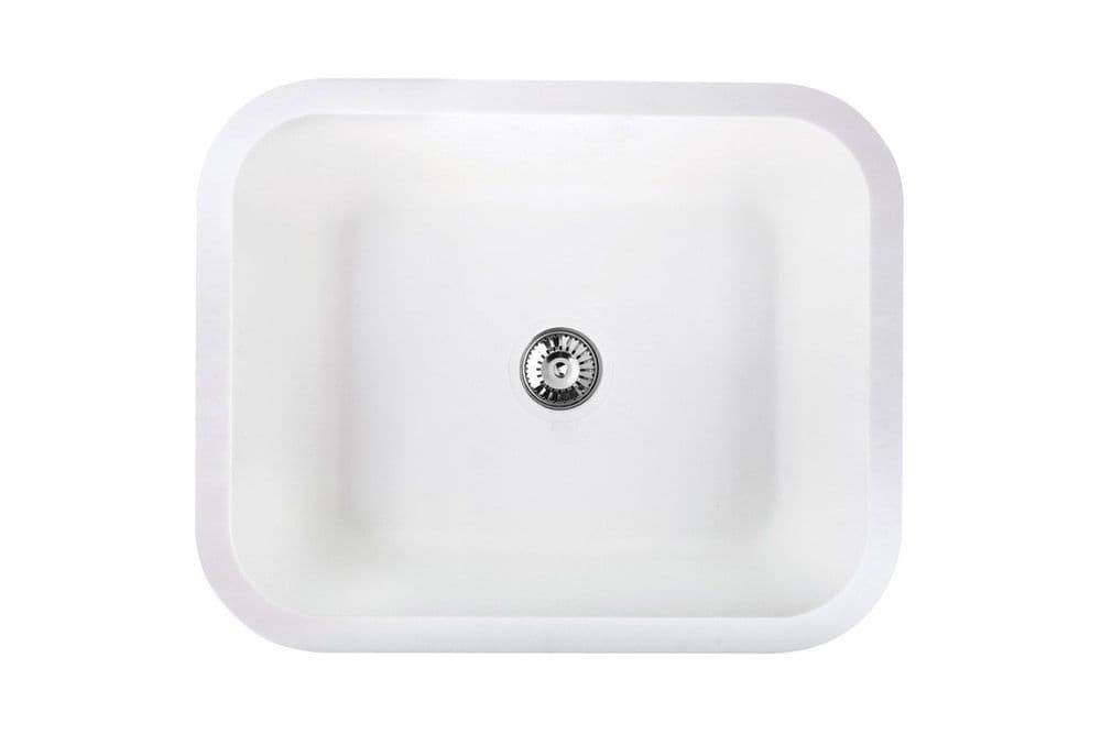 River range - Salween - Solid Surface Bright White Undermount Sink ...