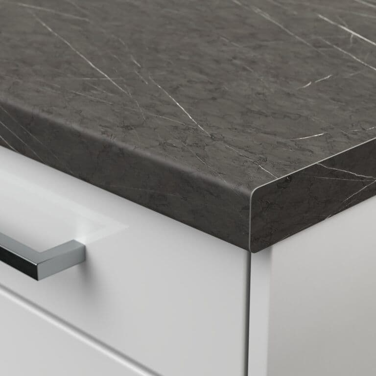 Senses Postformed Laminate 38mm Worktops - Pietra Grey Marble - matte