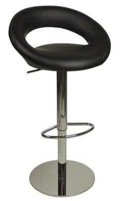 Supreme Sorrento Bar Stool Collection - Black Faux-Leather Weighted Base 1