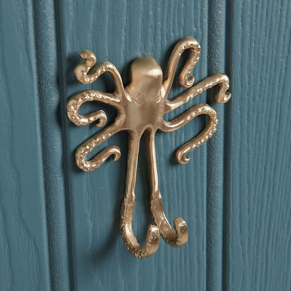 Brass Octopus Coat Hook