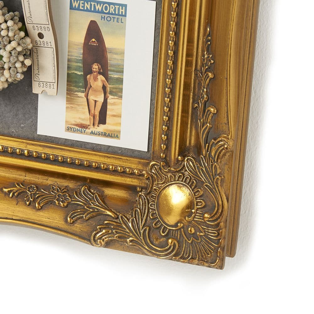 Ornate Gold Framed Pinboard Noticeboard
