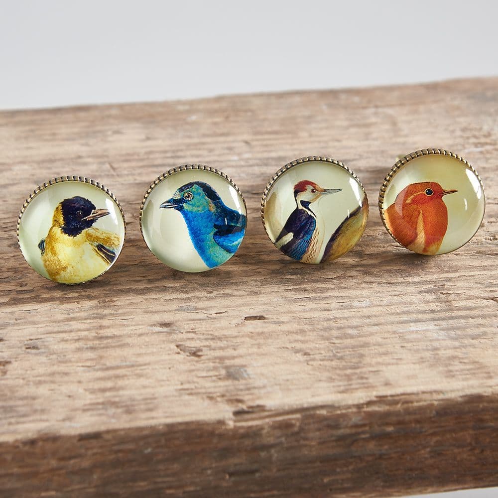 Set of 4 Bird Knobs