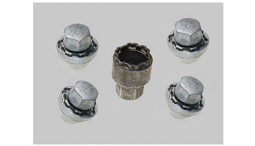 Genuine Volvo C30, S40, V50, C70, V40 Lockable Wheel Nut Set (Chrome)