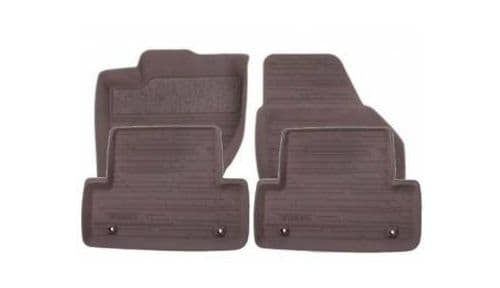 Genuine Volvo V40, V40 CC (13-) Rubber Floor Mats (LHD Colour: Edge Brown)