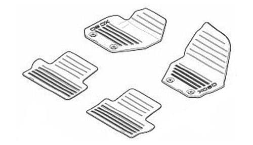 Genuine Volvo V60, V60 CC (15-) Rubber Floor Mats (RHD Auto Col: Soft ...