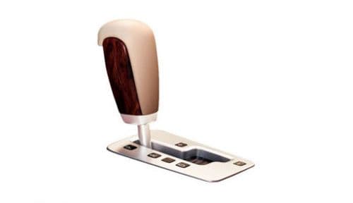 Genuine Volvo XC60 (-12) Leather/Walnut Root Auto Gear Shift Knob (Soft ...