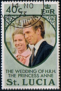 1973 St Lucia Princess Anne Royal Wedding SG 365 Fine Used