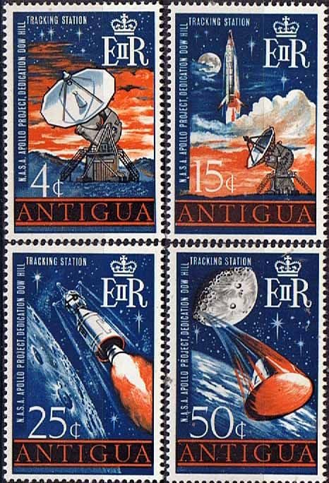 Postage Stamps Antigua 1968 Apollo Project Set Fine Mint SG 212 5 Scott ...