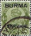 Postage Stamps Burma, 1937, SERVICE King, George, V, Overprint, SG, O7 ...