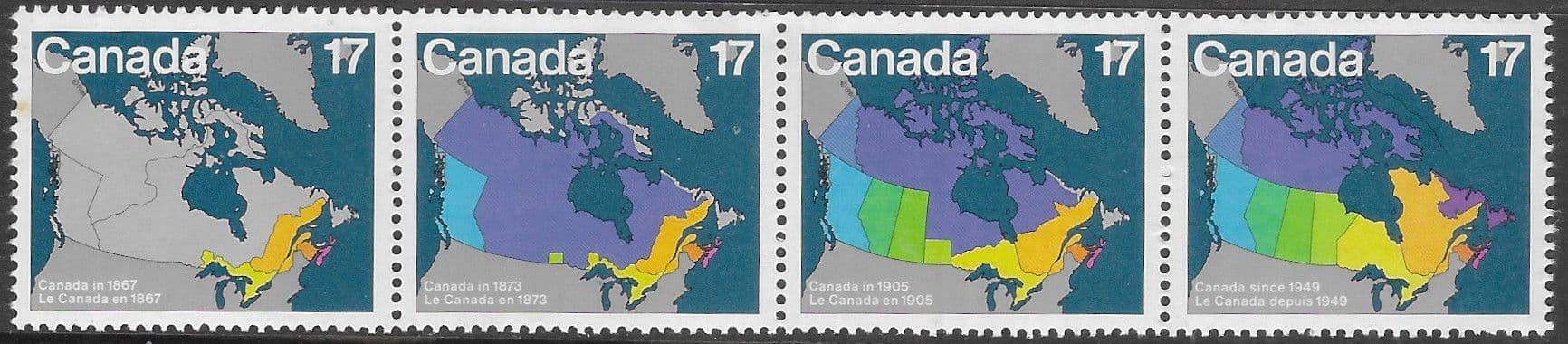 Canada 1981 Maps showing evolution of Canada from Confederation to ...