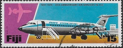Pacific Stamps Fiji 1976 Air Services Set Fine Mint