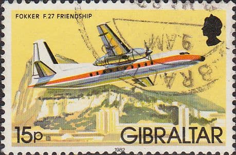 Stamps Gibraltar 1982 Aircraft Set Fine Mint