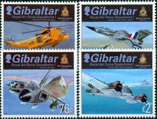 Gibraltar 2012 Royal Air Force Squadrons Set Fine Mint