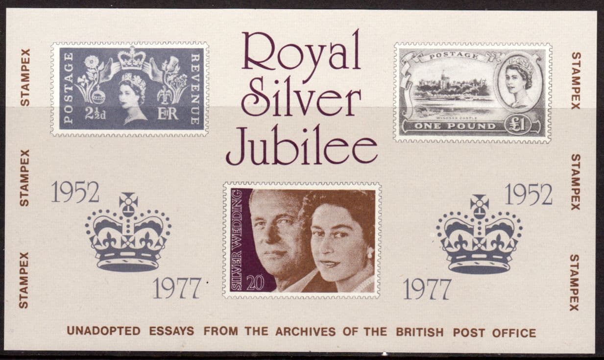 Posrage Stamps 1977 Great Britain Royal Silver Jubilee Stampex ...